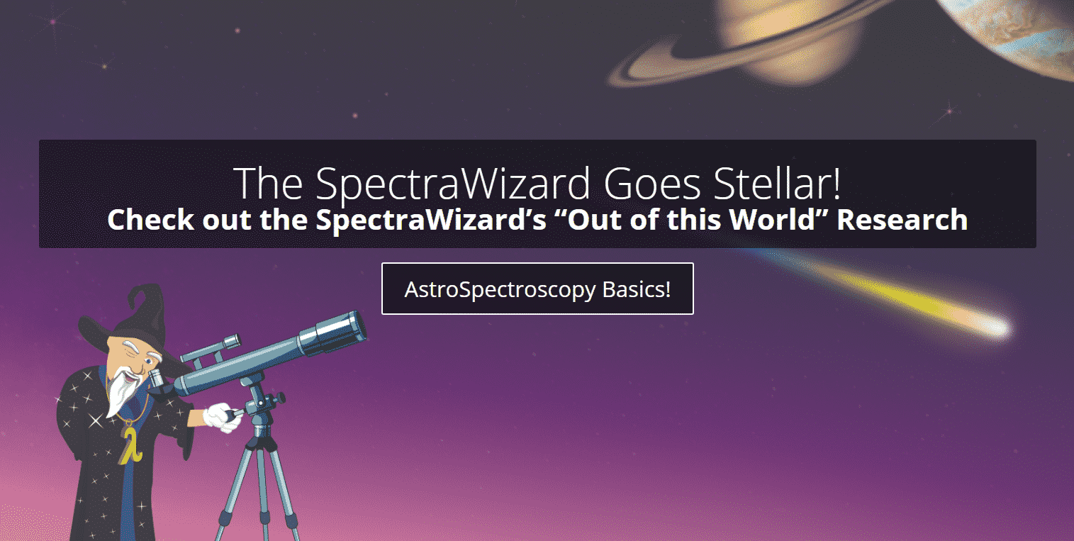 The SpectraWizard Goes Stellar- AstroSpectroscopy Basics - StellarNet, Inc.