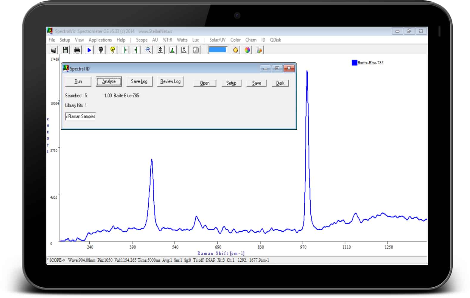 Raman ID Software & Libraries | StellarNet, Inc.