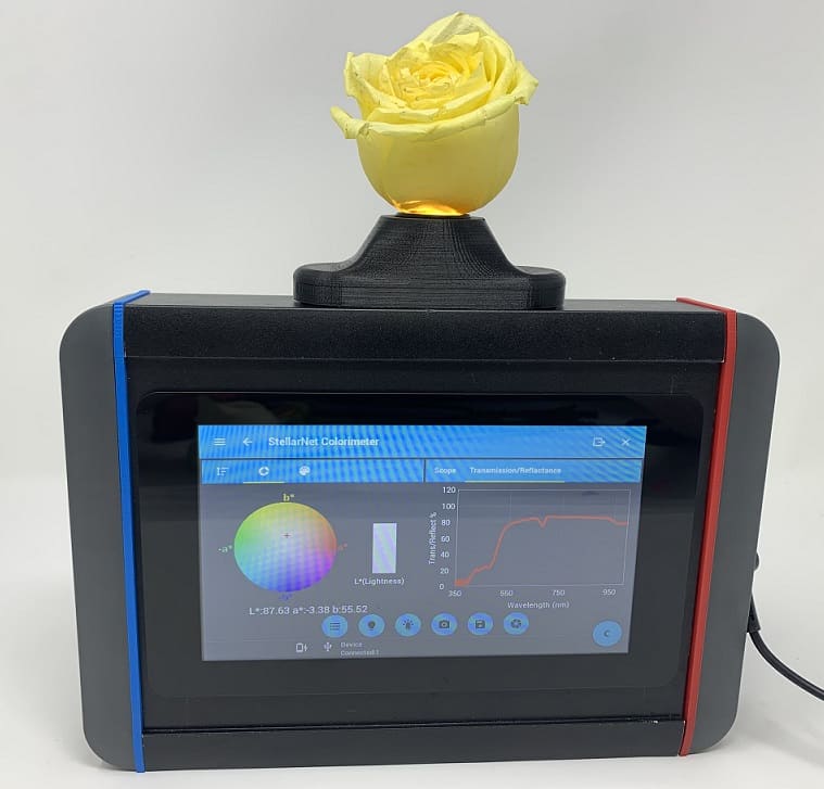 Handheld Colorimeter CIElab- Yellow Rose - StellarNet, Inc.