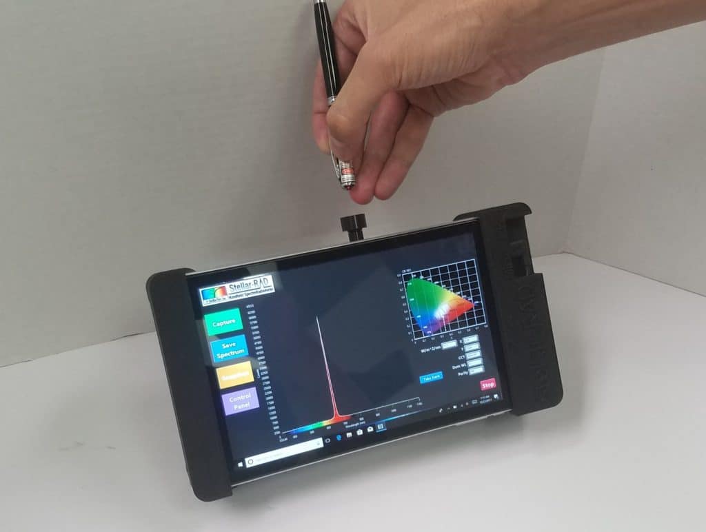 Handheld Spectroradiometer - Red laser pen - StellarNet, Inc.
