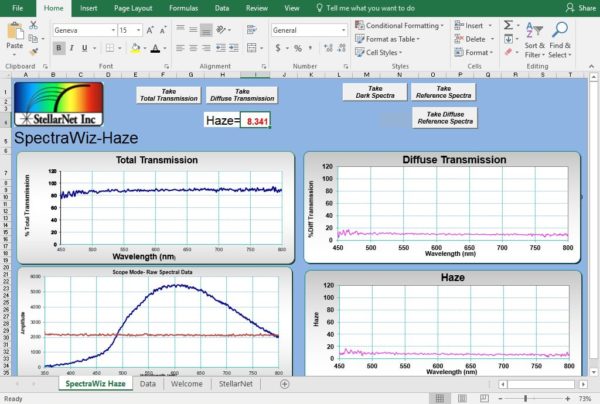 Haze Measurement System - StellarNet, Inc.