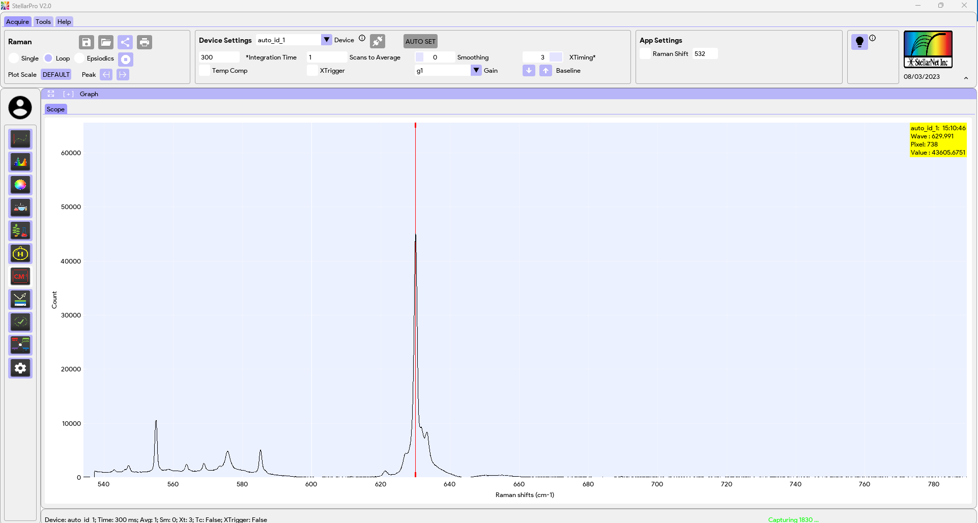 Quasar_High_Throughput_Raman_Spectrometer_Acetone_532Q - StellarNet, Inc.