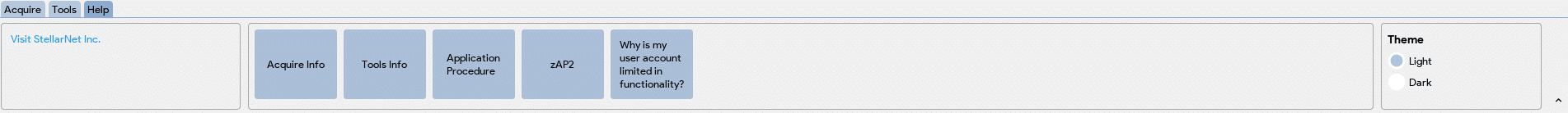 Toolbar->Help - StellarNet, Inc.