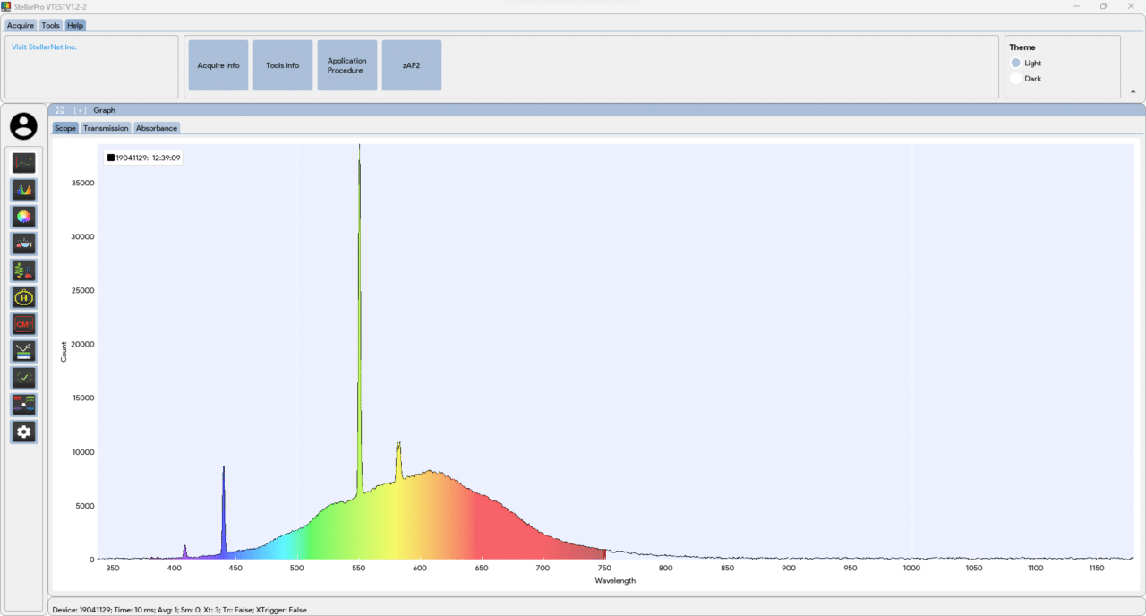Toolbar->Help - StellarNet, Inc.