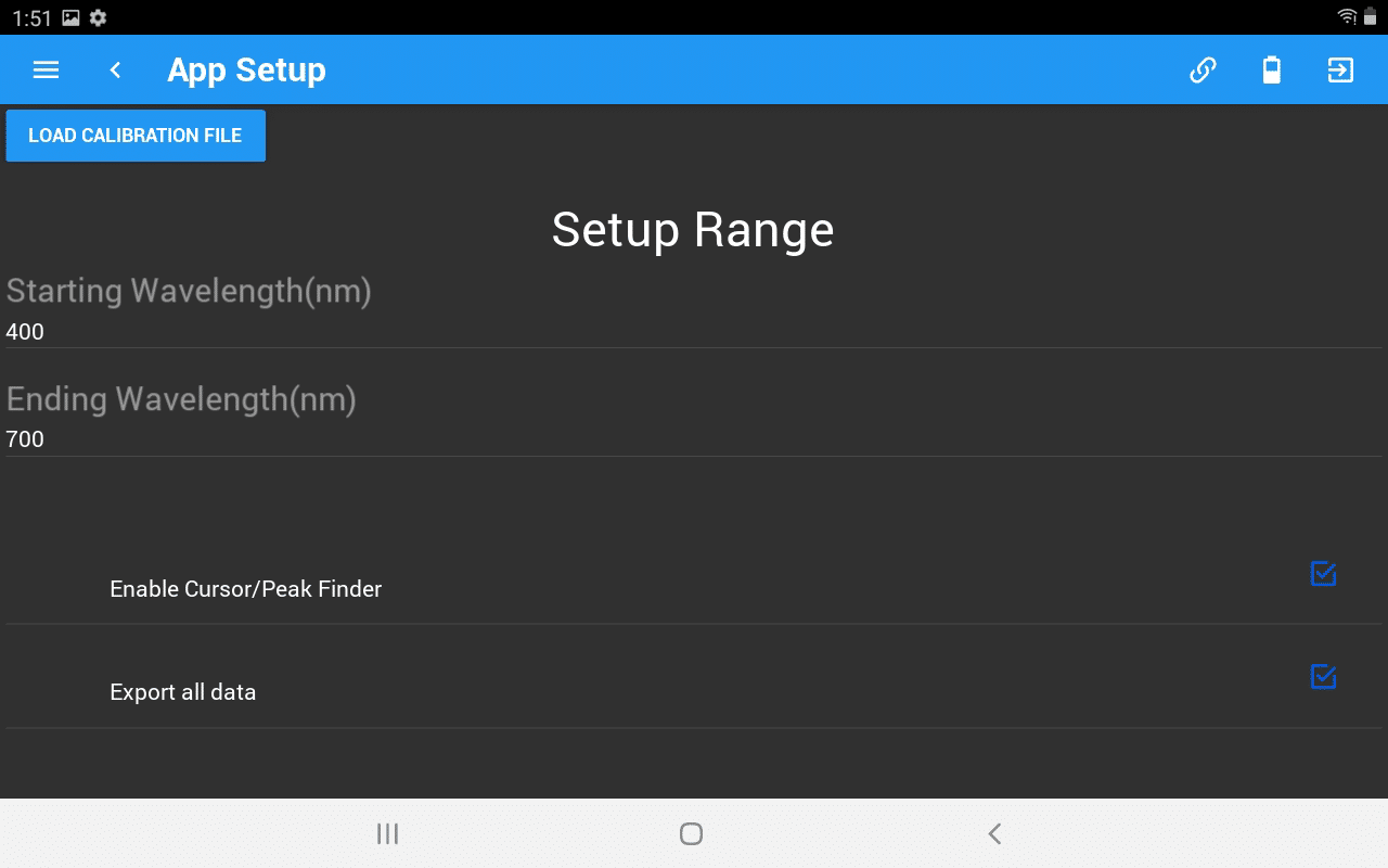 StellarRAD Menu Options - StellarNet, Inc.