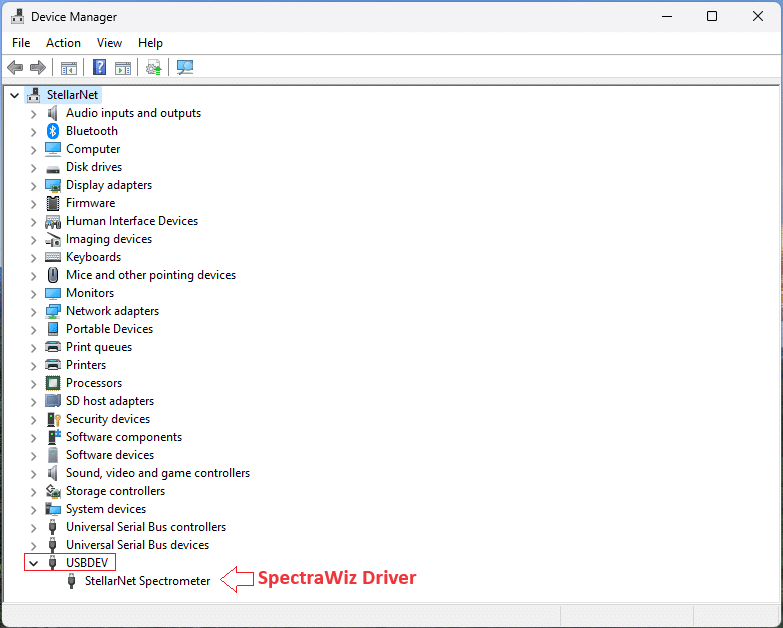 Switching Between SpectraWiz and StellarPro Drivers - StellarNet, Inc.
