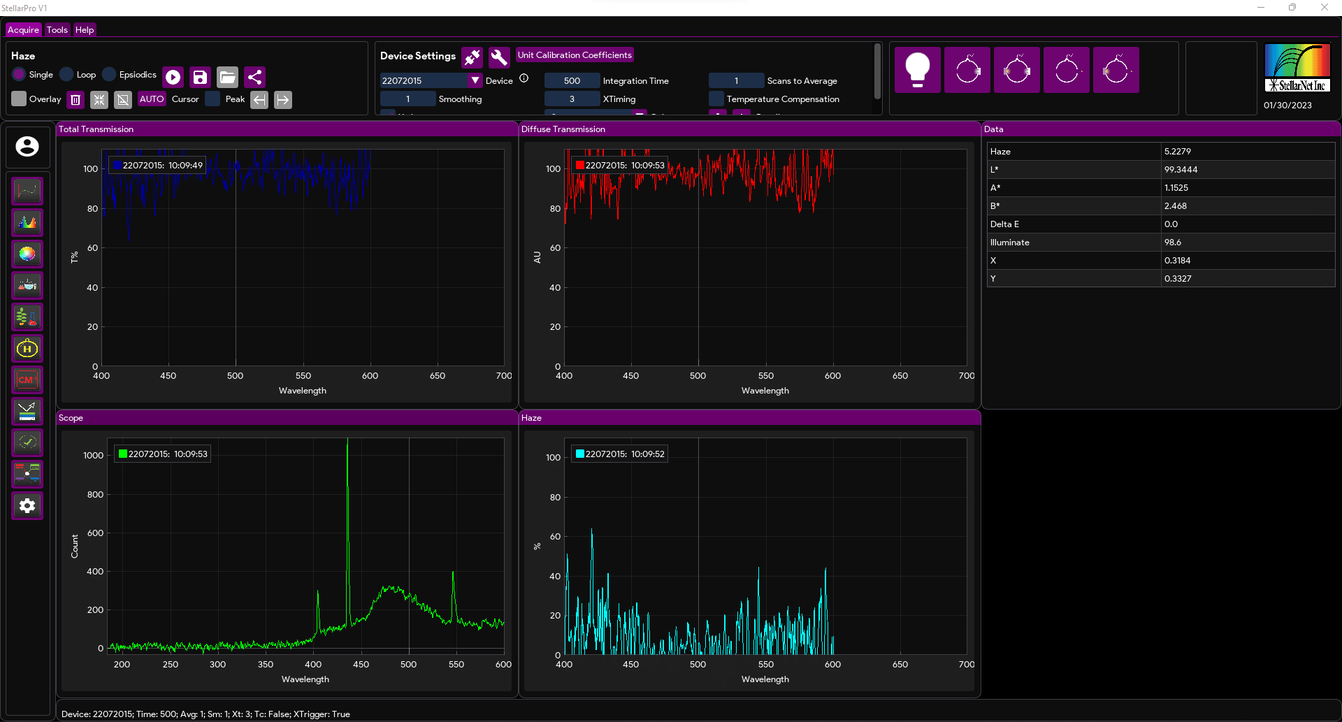 StellarPro™ Spectroscopy Application Software - StellarNet, Inc.