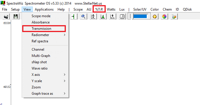 Transmission - SpectraWiz Quick Start - StellarNet, Inc.